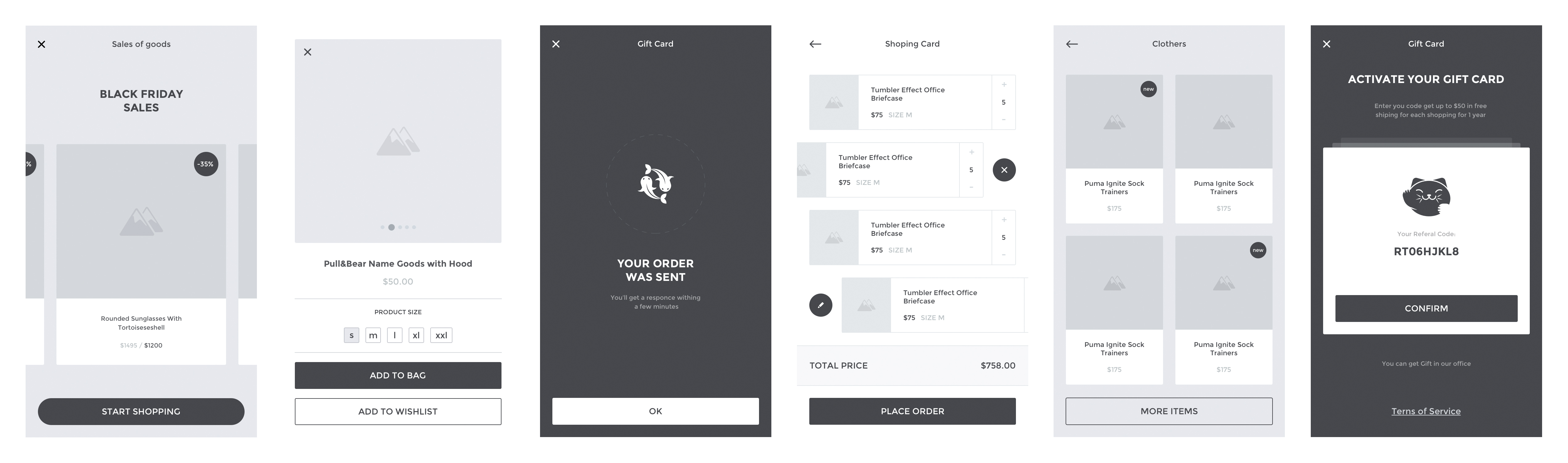 Codama iOS Wireframe UI Kit by Qo7 | ThemeForest